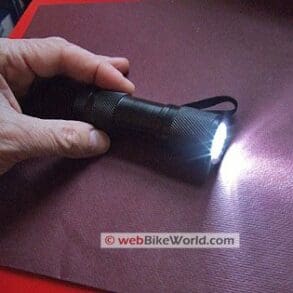 Harbor Freight Gordon LED Flashlight Review - webBikeWorld