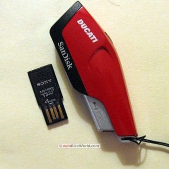SanDisk Extreme Ducati USB Flash Drive - webBikeWorld
