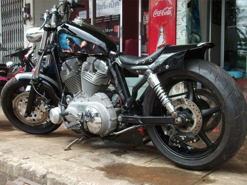 Black Label built by Flying Piston Custom Motorcycles of Thailand