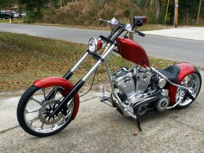 CFL#11 CANDY RED built by Garage Built Bikes of U.S.A.