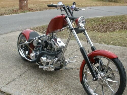 CFL#11 CANDY RED built by Garage Built Bikes of U.S.A.