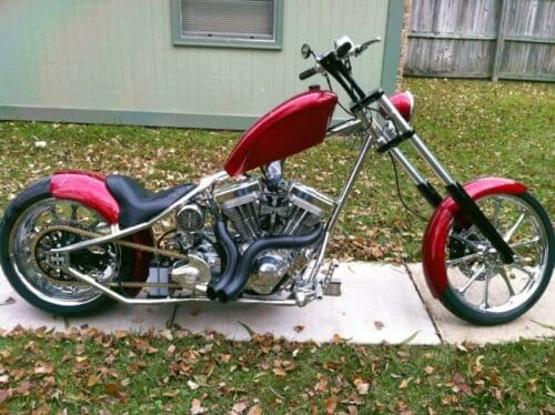 CFL#11 CANDY RED built by Garage Built Bikes of U.S.A.