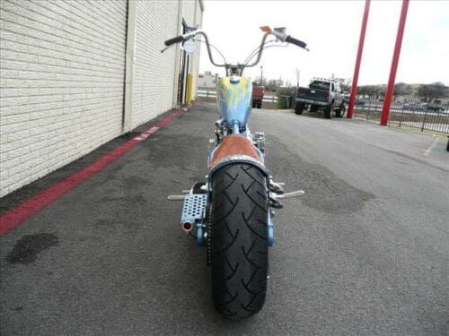 CFL 2UP BLUE-GOLD FLAMES built by Garage Built Bikes of U.S.A.