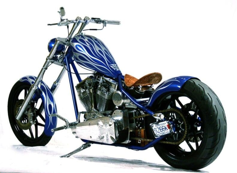 CFL#9 BLUE CFL built by Garage Built Bikes of U.S.A.