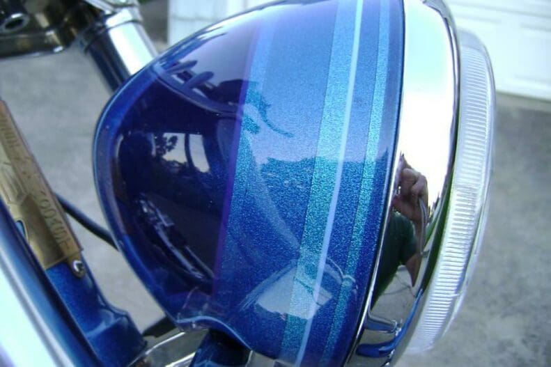 Blue Candy CFL built by West Coast Choppers - WCC of U.S.A.