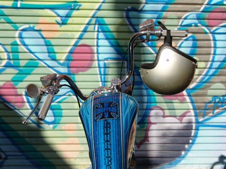 El Diablo Chrome/Blue built by West Coast Choppers - WCC of U.S.A.