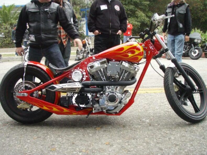 Red CFLII built by West Coast Choppers - WCC of U.S.A.