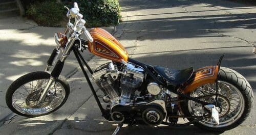 CFL Golden built by Garage Built Bikes of U.S.A.