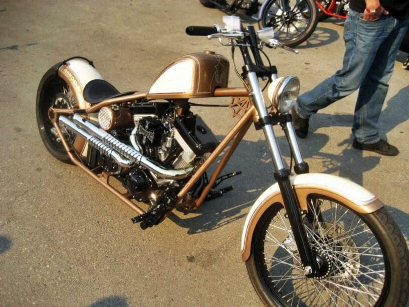 CFL 2up Brown built by West Coast Choppers - WCC of U.S.A.