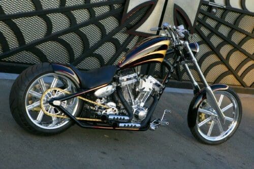 El Diablo black gold built by West Coast Choppers - WCC of U.S.A.