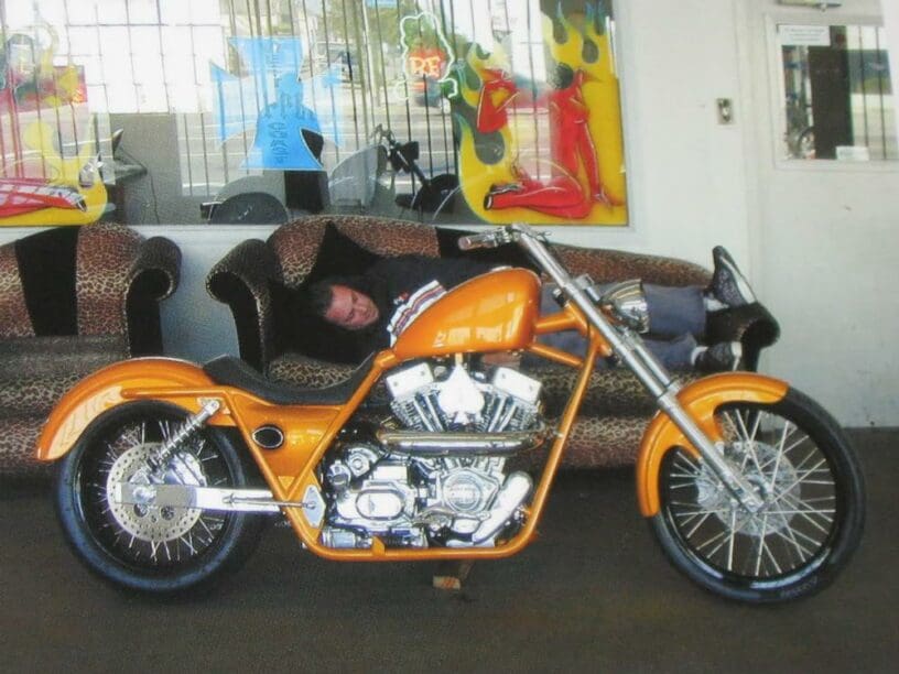 Gold modified FXR built by West Coast Choppers - WCC of U.S.A.