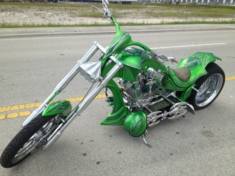 Green Dragon built by Miami Choppers of U.S.A.