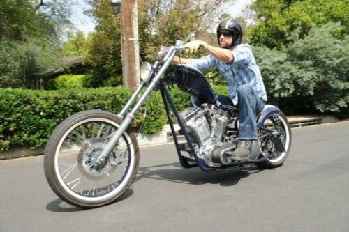 CFL Blue/White built by West Coast Choppers - WCC of U.S.A.