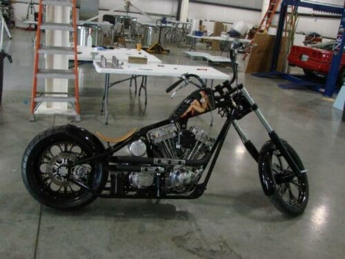 CFL Black Pin Up built by West Coast Choppers - WCC of U.S.A.