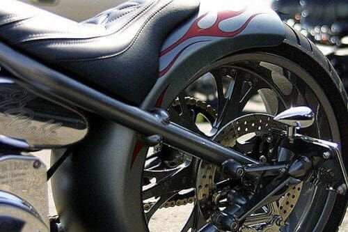 El Diablo grey red flames built by West Coast Choppers - WCC of Italy