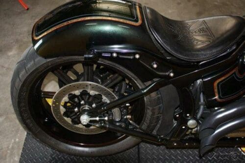 H.D. Softail Green built by West Coast Choppers - WCC of U.S.A.