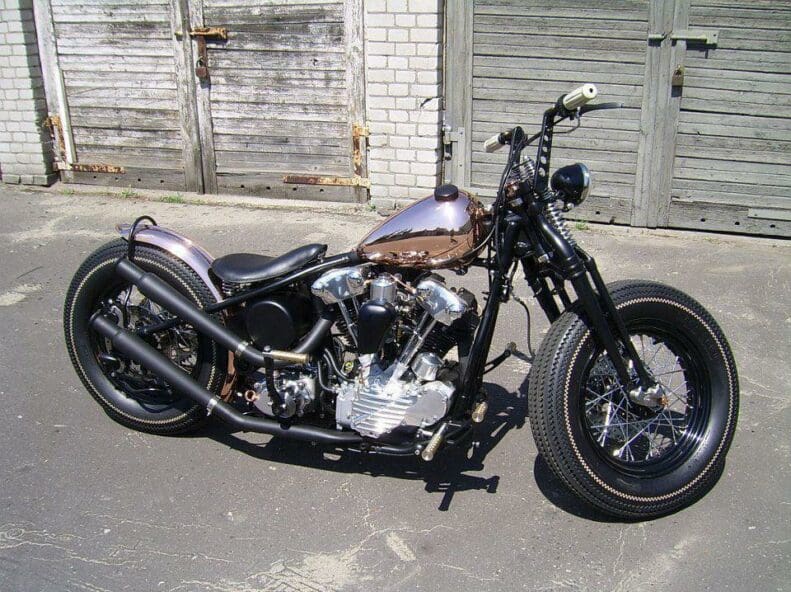 Copper Tank Knuckle built by Garage Built Bikes of Poland