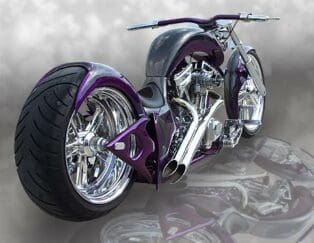 Purple Gangsta built by Martin Brothers Bikes of U.S.A.