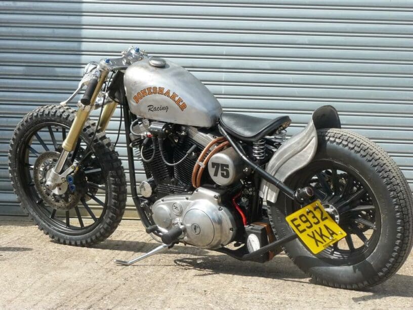 Sportster Racers built by Boneshaker Choppers of England