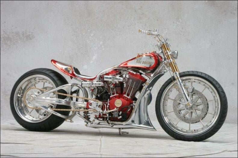 Red-Gladiator built by Hot-Dock Custom Cycles of Japan