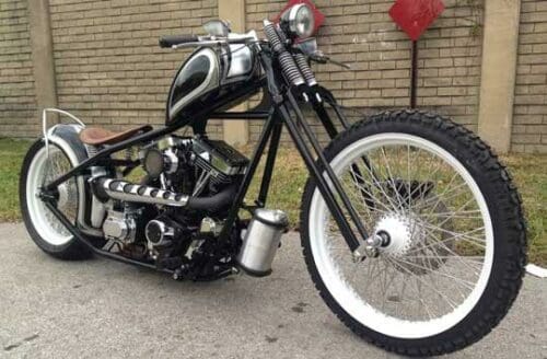 Black & Silver Bobber built by Thug Custom Cycles of U.S.A.