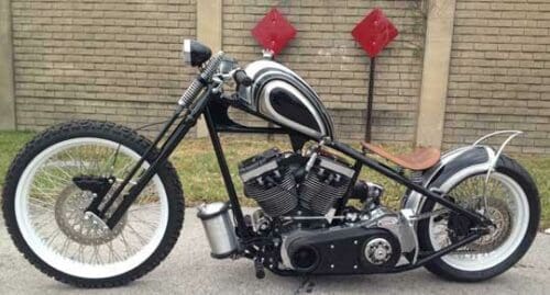 Black & Silver Bobber built by Thug Custom Cycles of U.S.A.