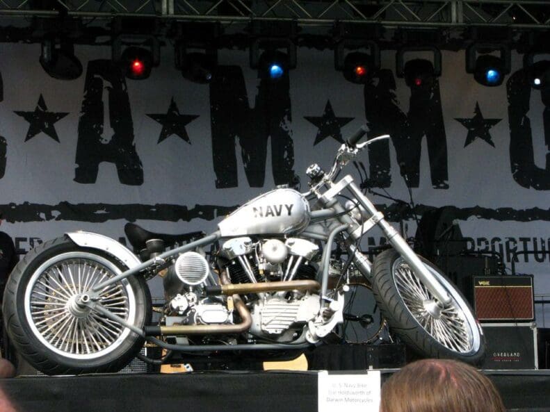 Navy Bike built by Dar Holdsworth of Darwin & Brass Balls of U.S.A.