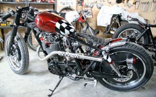 SR400 Drag Race Bar Hopper built by Trojan Cycles of Japan