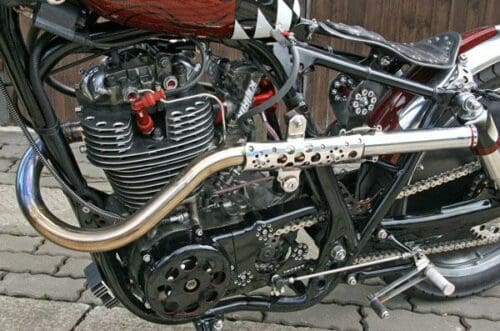 SR400 Drag Race Bar Hopper built by Trojan Cycles of Japan