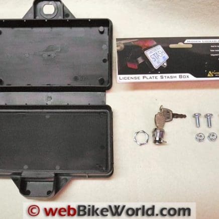 Motorcycle License Plate Stash Box - webBikeWorld