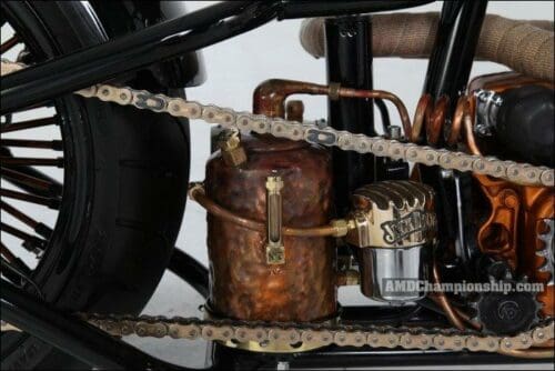 >Whiskey Bent built by Hoosier Daddy Choppers of U.S.A.