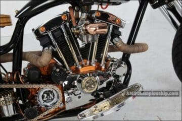 >Whiskey Bent built by Hoosier Daddy Choppers of U.S.A.