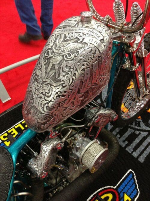 Otto Carter Engraved Knucklehead built by Garage Built Bikes of U.S.A.
