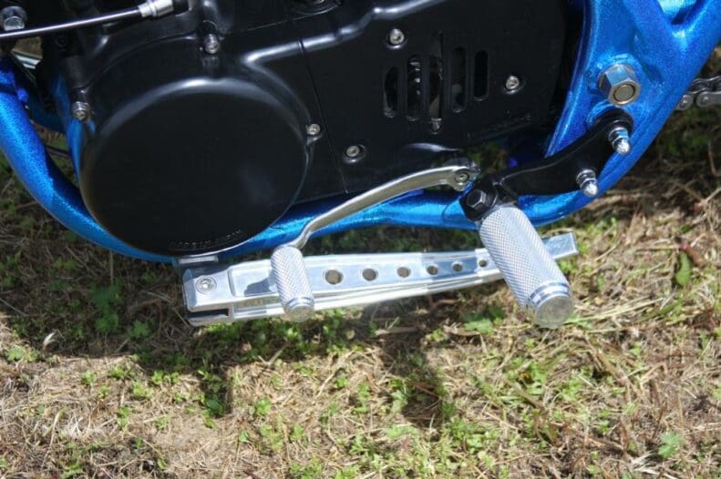 Blue SR500 built by Speed Dealer Customs of U.S.A.