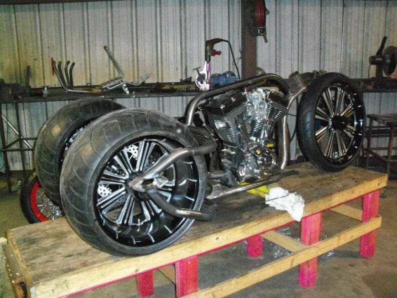 Sandra's Trike built by Cut Throat Customs of U.S.A.