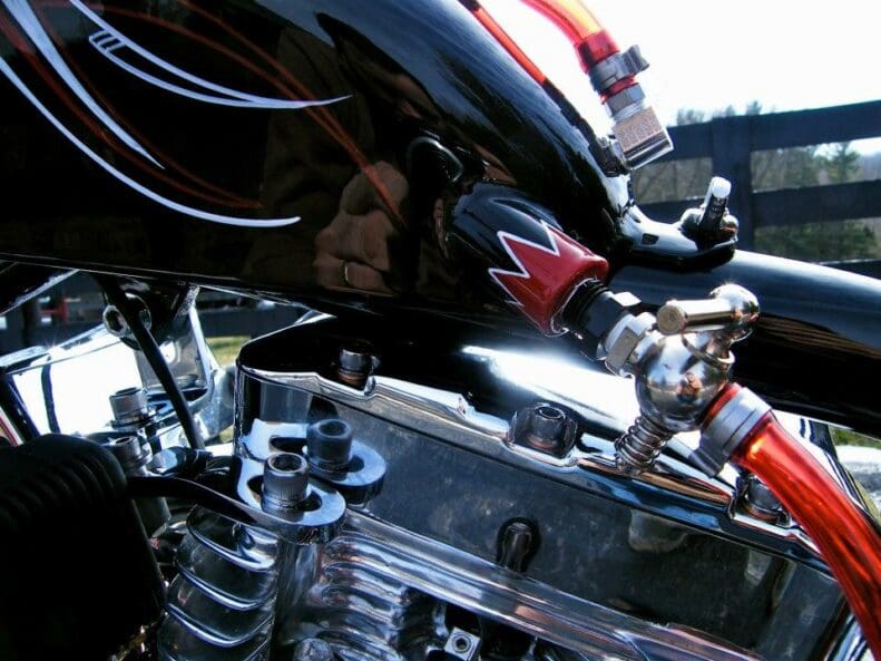 Satan's Cadillac built by Rods & Rides Motorcycle Company of U.S.A.