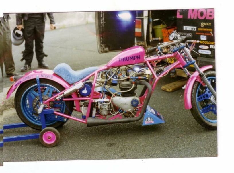 Pink Triumph built by Garage Built Bikes of England
