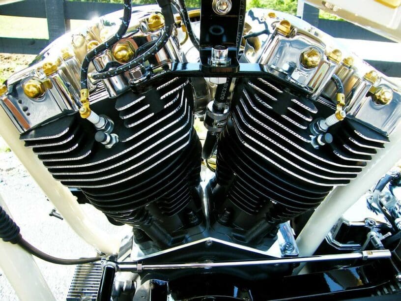 The Brass Chimp built by Rods & Rides Motorcycle Company of U.S.A