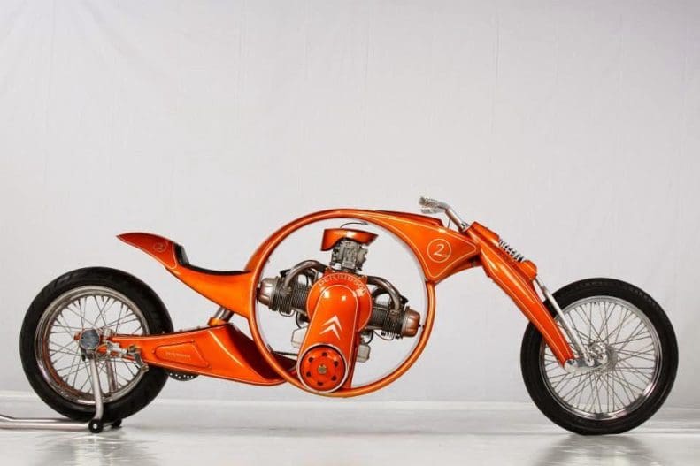 Moto Citroen 2CV built by Derbidson of Spain