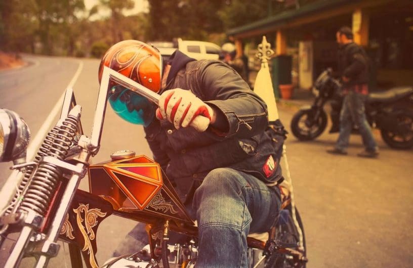 Brimstone Chopper built by Garage Built Bikes of Australia