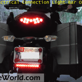 License Plate LED Brake Light - webBikeWorld