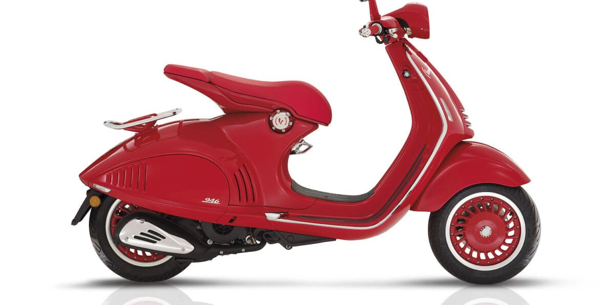 Vespa goes red for charity and electric - webBikeWorld