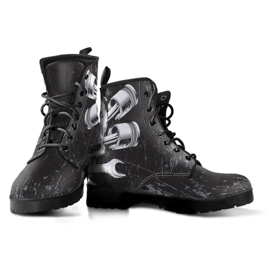 Badass Motorcycle Art with Yes We Vibe Biker Boots - webBikeWorld