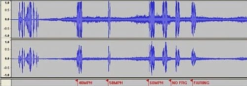 Helmet Noise Waveforms - webBikeWorld