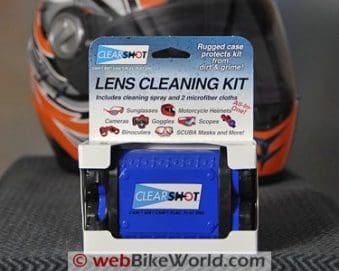 Clear Shot Visor Cleaner - webBikeWorld
