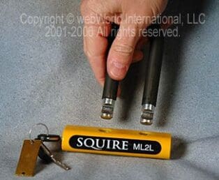 Squire ML2L Motorcycle Disc Lock Review - webBikeWorld