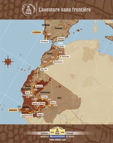 2007 dakar rally route map - webBikeWorld