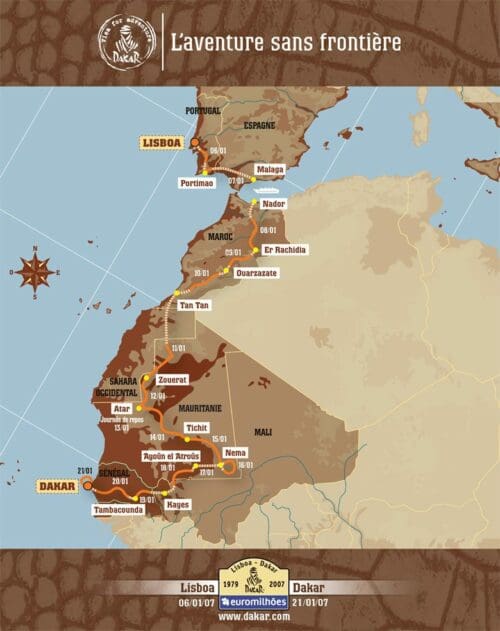 2007 dakar rally route map - webBikeWorld