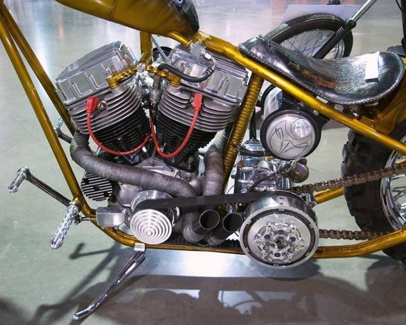 Junkyard Angel built by Gangster Choppers of U.S.A.