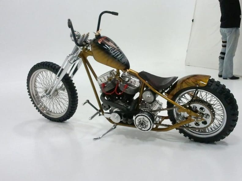 Junkyard Angel built by Gangster Choppers of U.S.A.